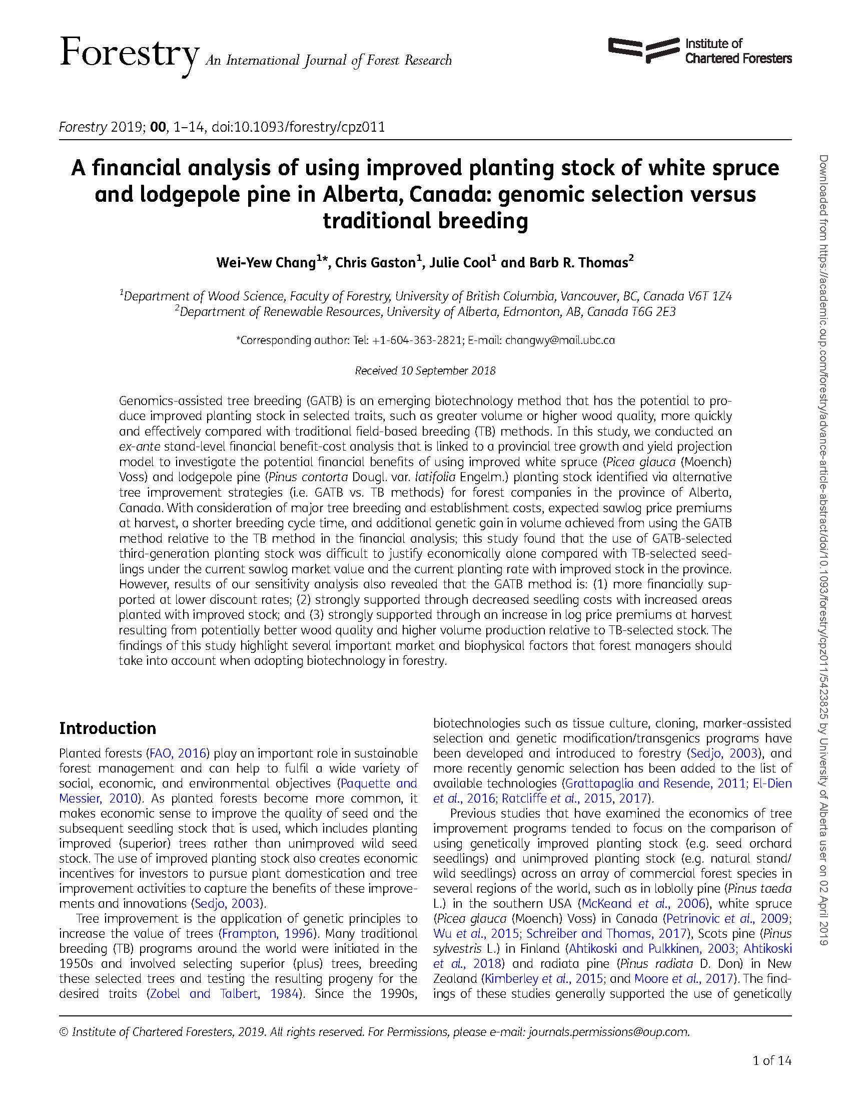 Publications – RESFOR